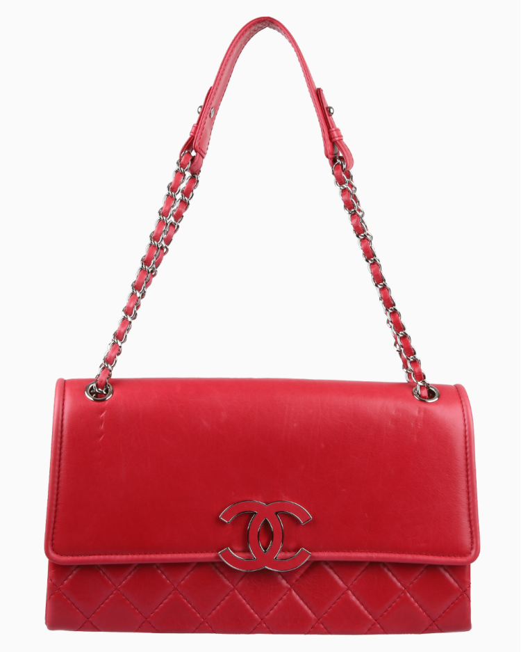Bolsa Chanel Original Flap CC Rosa Feminina