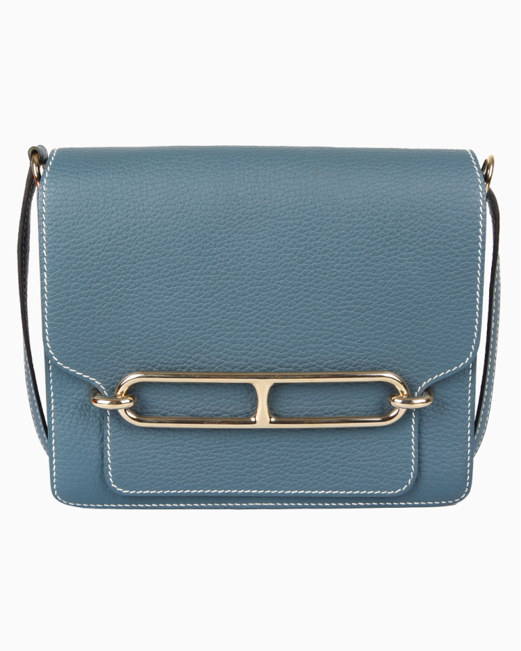 Bolsa Hermès Original Roulis 23 Azul Feminina