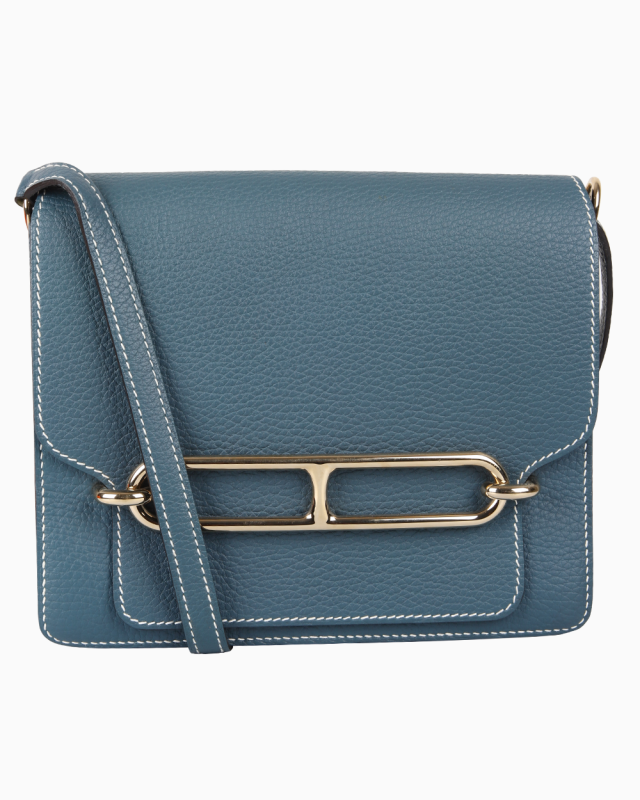 Bolsa Hermès Original Roulis 23 Azul Feminina