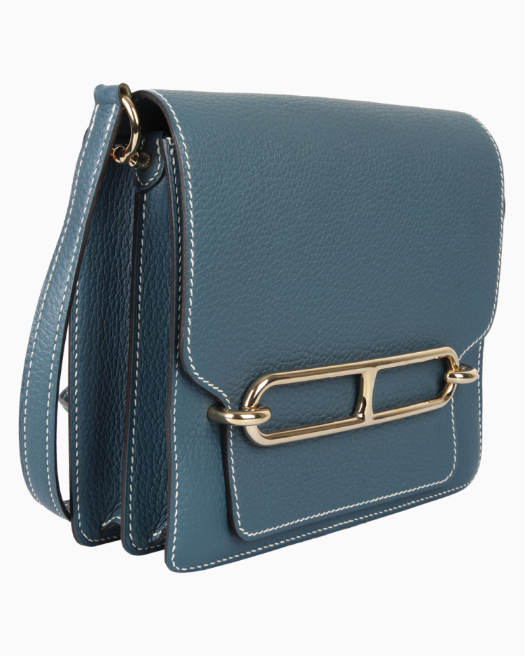 Bolsa Hermès Original Roulis 23 Azul Feminina