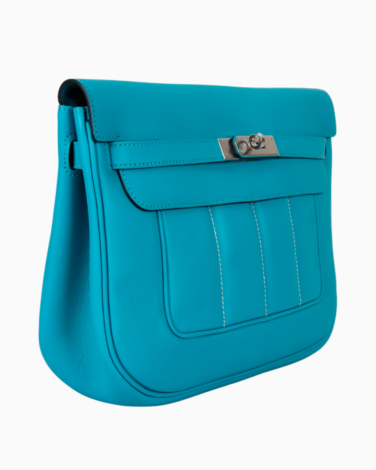 Bolsa Hermès Original Berline 28 Swift Azul Turquesa Feminina