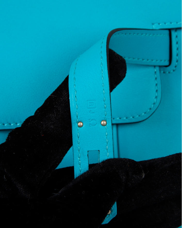 Bolsa Hermès Original Berline 28 Swift Azul Turquesa Feminina