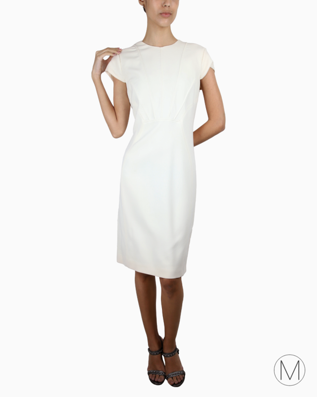 Vestido Emilio Pucci Original Lã Reto Off White Feminino