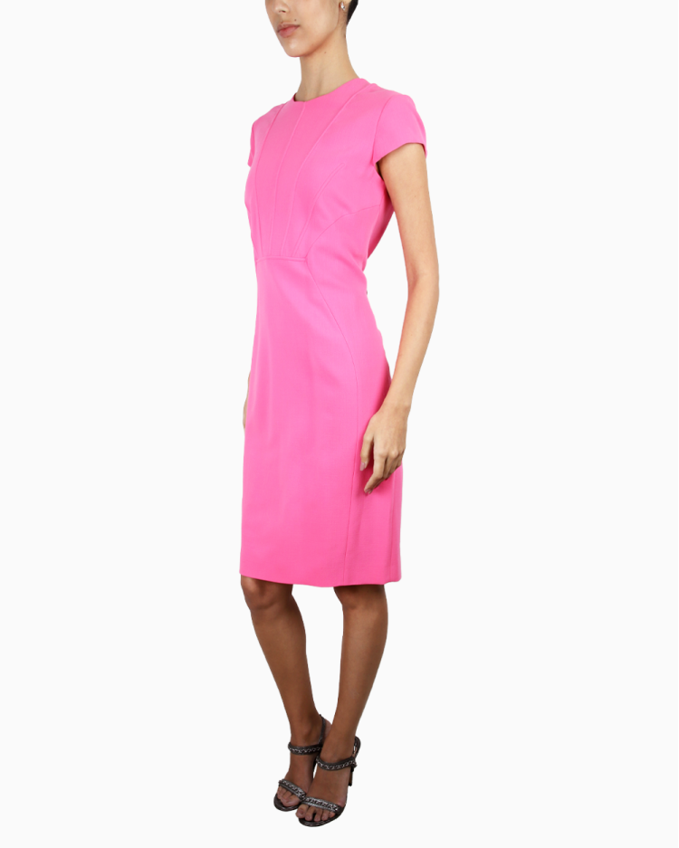 Vestido Emilio Pucci Original Lã Reto Rosa Feminino