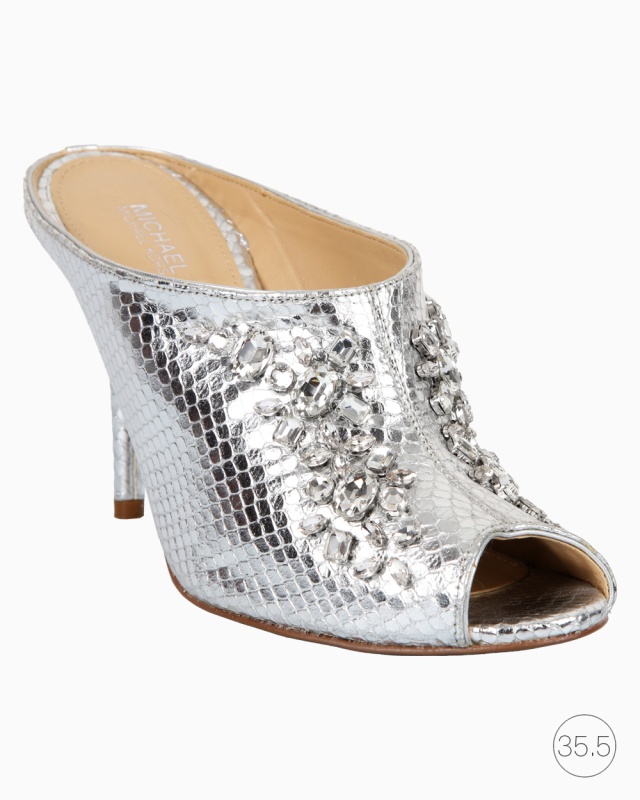 Mule Michael Kors Original Pedrarias Prata Feminino