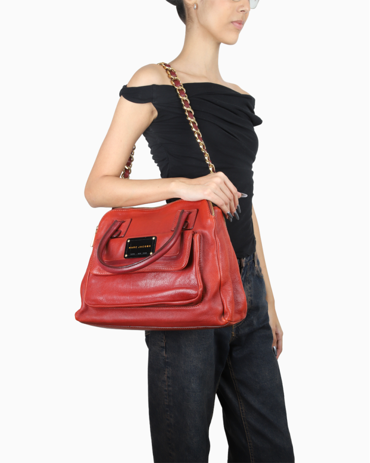 Bolsa Marc Jacobs Original Couro Terracota Feminina