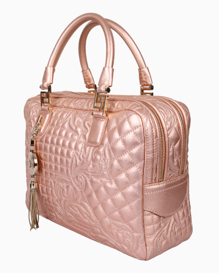 Bolsa Versace Original Demetra Vanitas Couro Rose Gold Feminina