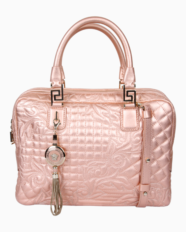 Bolsa Versace Original Demetra Vanitas Couro Rose Gold Feminina