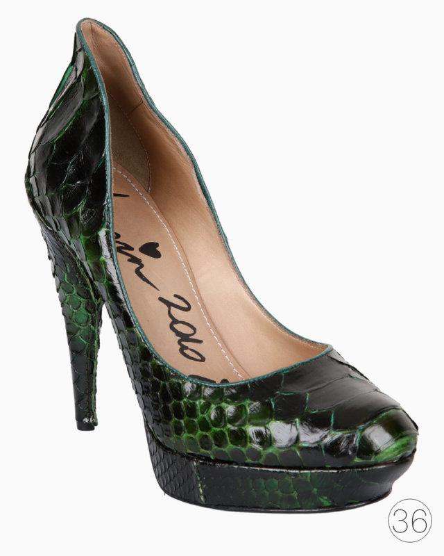 Sapato Lanvin Original Croco Verde Escuro Feminino