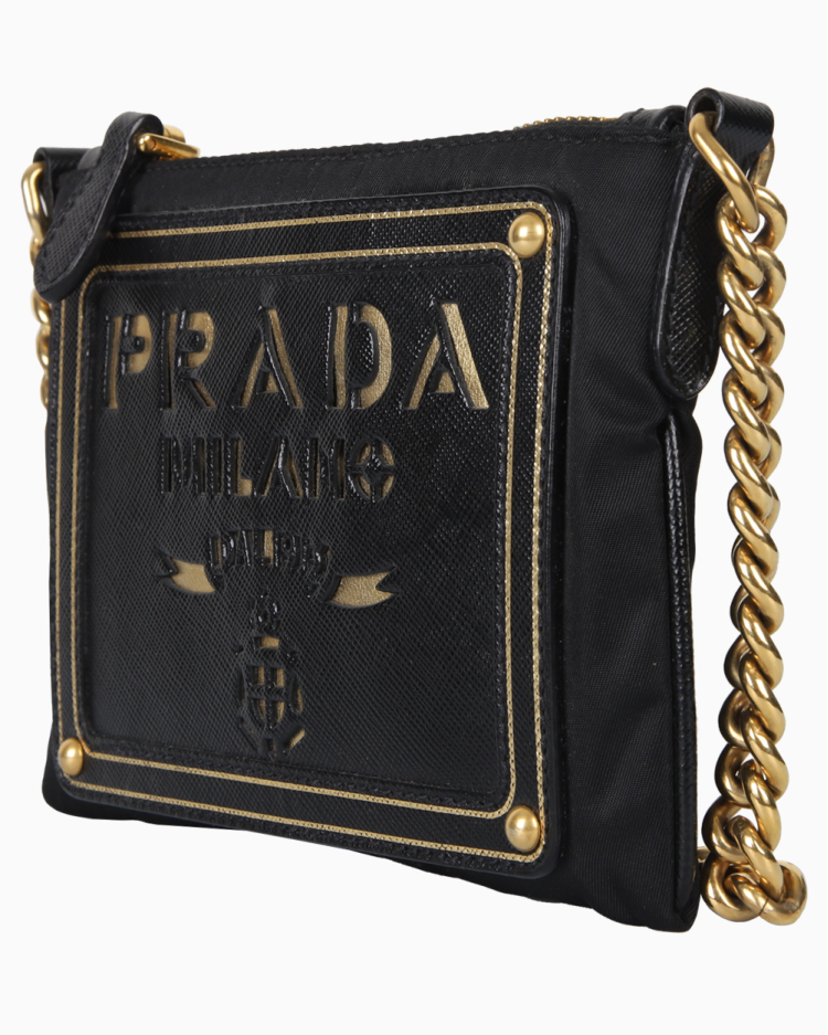 Bolsa Prada Original Mini Messenger Preta Feminina