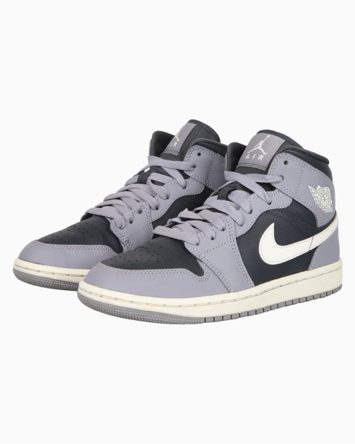 Tênis Nike Air Jordan Original 1 Mid Cinza Feminino