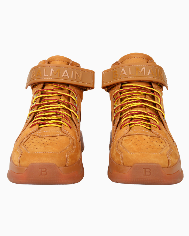 Tênis Balmain Original B-Ball Camurça Caramelo Masculino