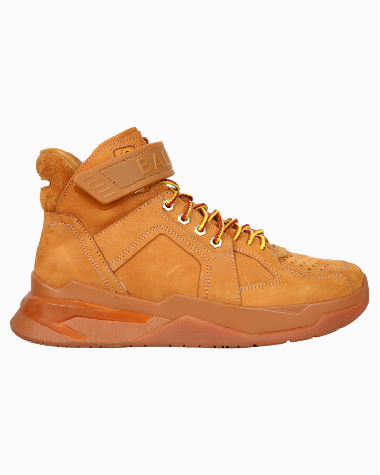 Tênis Balmain Original B-Ball Camurça Caramelo Masculino