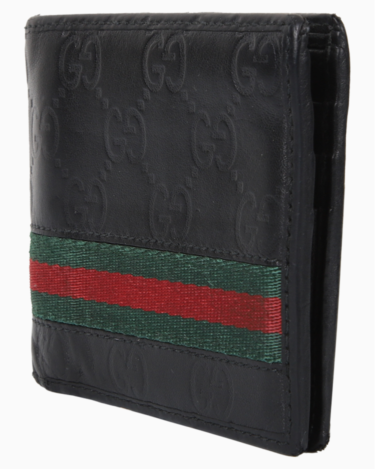 Carteira Gucci Original Guccissima Web Preta Masculina