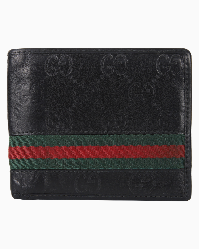 Carteira Gucci Original Guccissima Web Preta Masculina