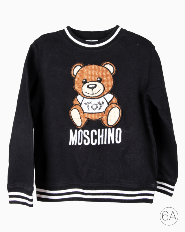 Moletom Infantil Moschino Original Tecido Preto