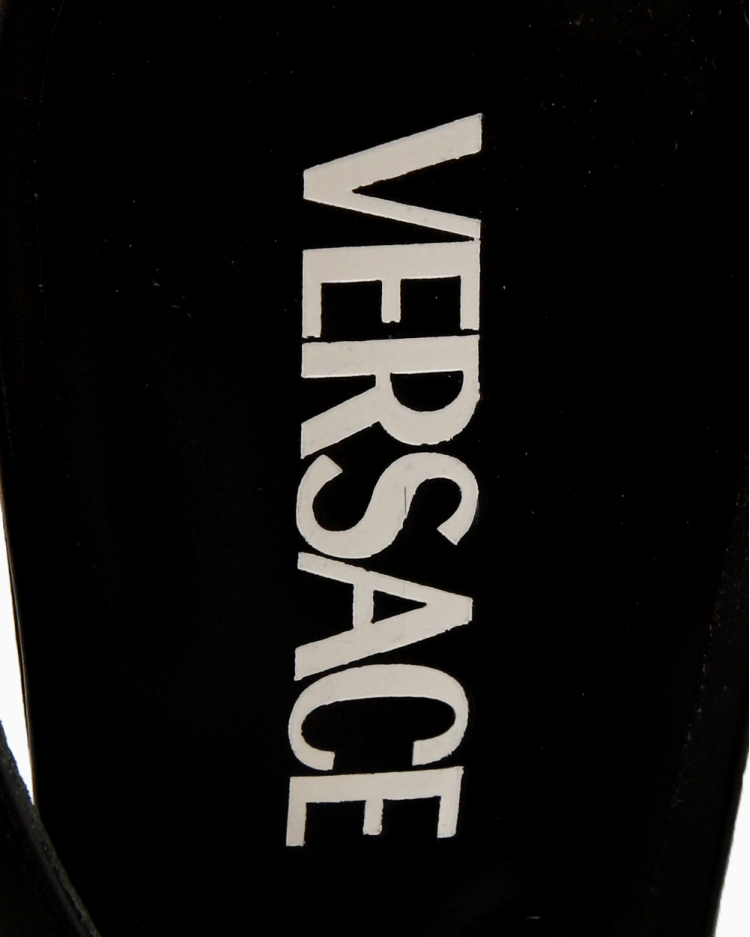 Sandália Versace Original Pin-Point Preto Feminina