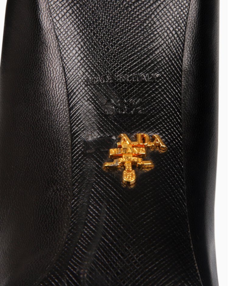 Sapato Prada Original Couro Preto Feminino