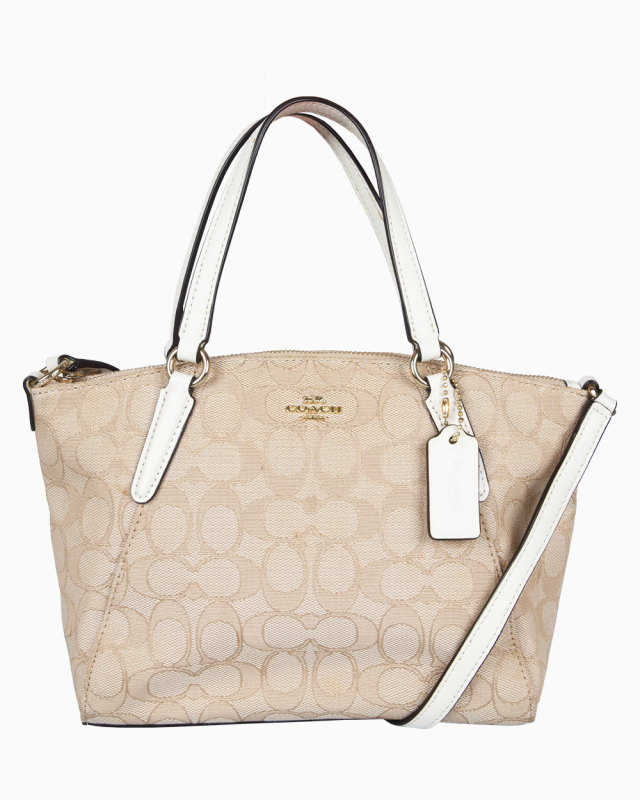 Bolsa Coach Original Monograma Bege Feminina