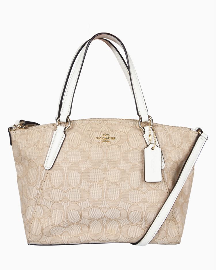 Bolsa Coach Original Monograma Bege Feminina