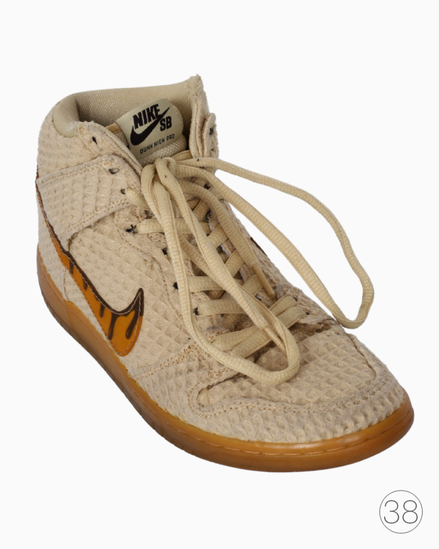 Tênis Nike Original SB Dunk High Premium Hemp 'Waffle' Bege Feminino