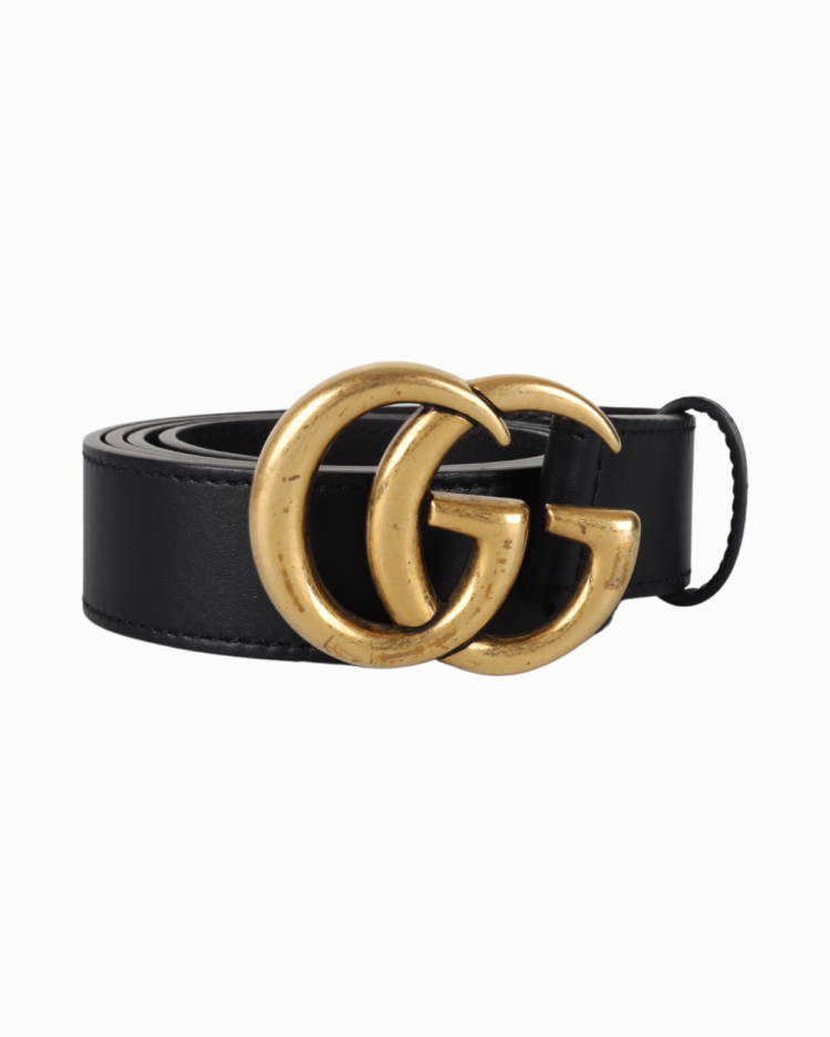Cinto Gucci Braided Double G Preto