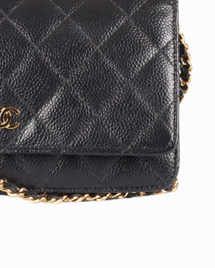 Bolsa Chanel Woc Preta Couro