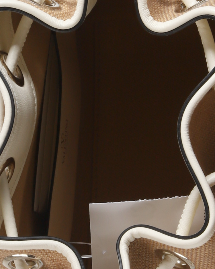 Bolsa Valentino Bucket Locò de Ráfia