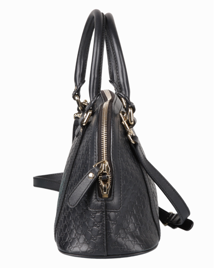 Bolsa Gucci Dome Microguccissima Preta