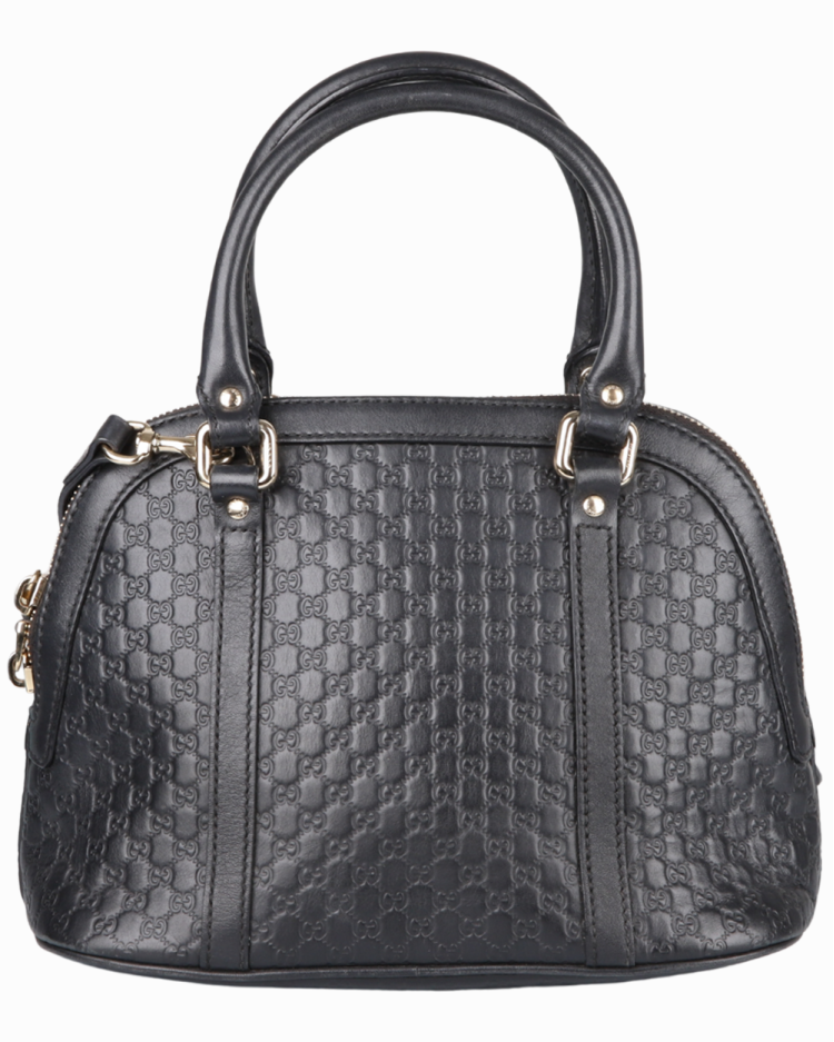 Bolsa Gucci Dome Microguccissima Preta