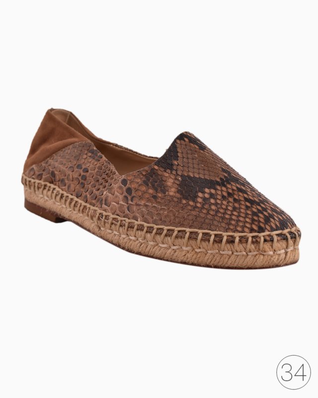 Espadrille Alexandre Birman Original Phyton Caramelo Feminino