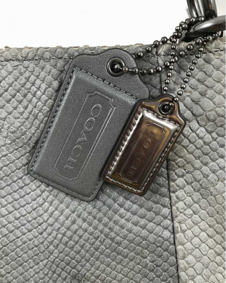 Bolsa Coach Hobo Python Cinza Autentica Feminina original