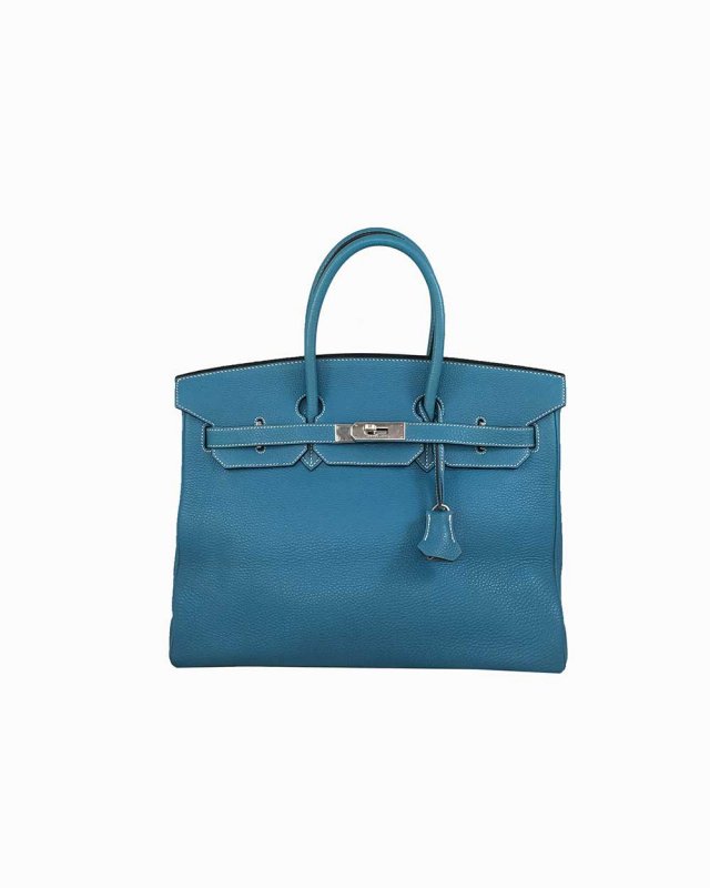 Bolsa Hermès Birkin 35 Azul