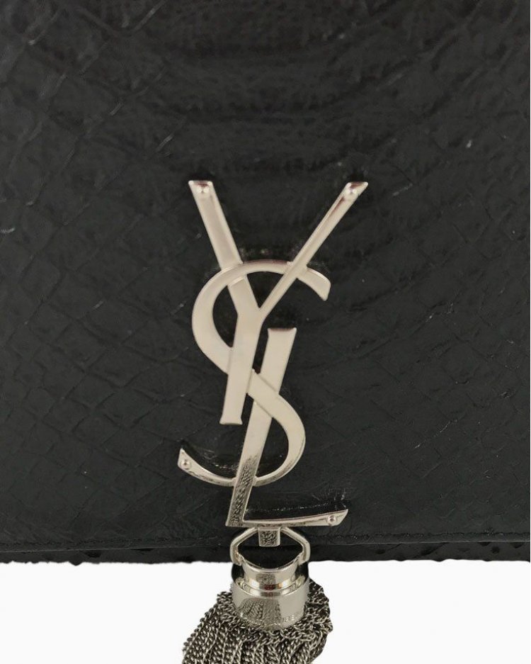 Bolsa YSL Kate Preta Python