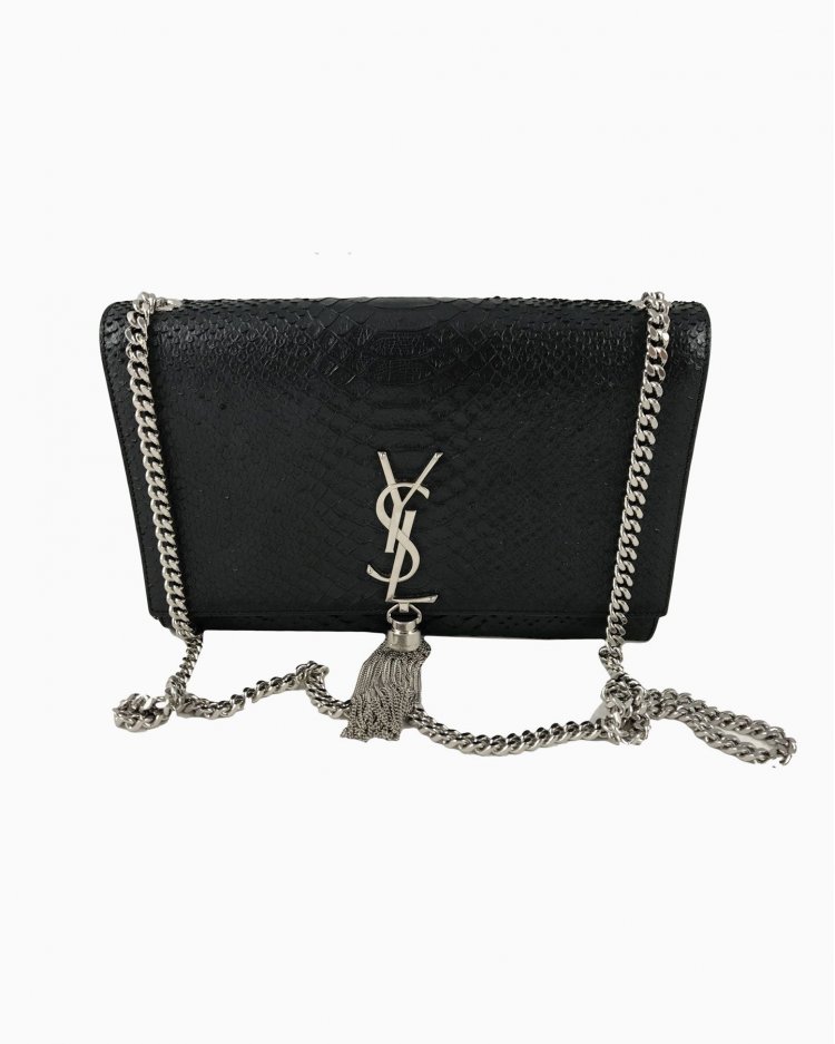 Bolsa YSL Kate Preta Python