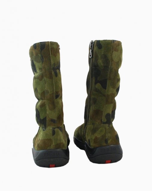 Bota Infantil Prada Original Militar Verde