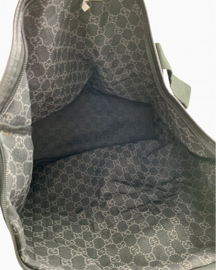 Mala Gucci Dobrável Guccissima Jacquard Preto Autentica