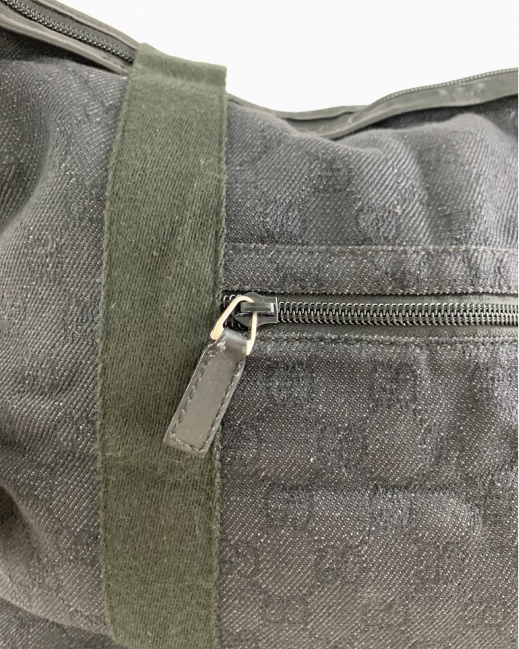 Mala Gucci Dobrável Guccissima Jacquard Preto Autentica