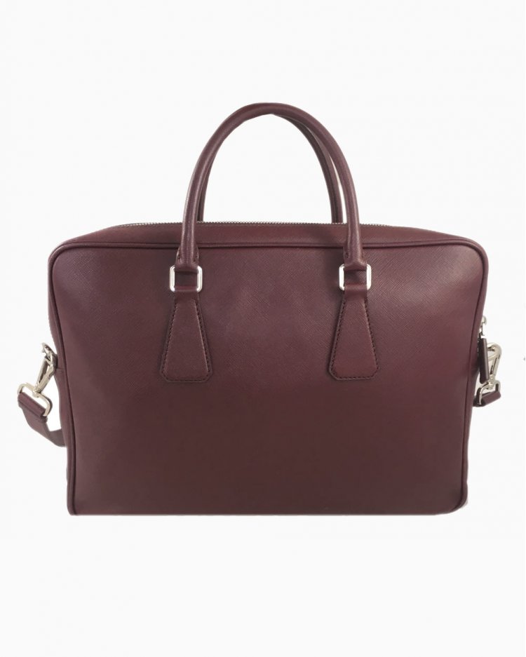 Pasta Prada Saffiano Travel Granato