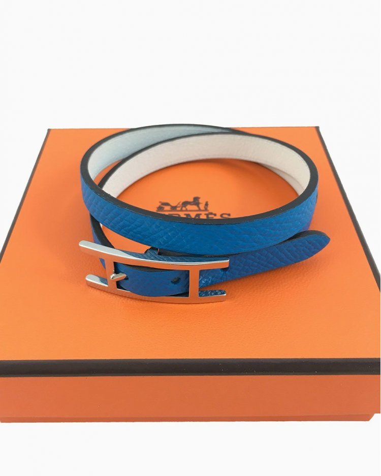 Pulseira Hermès Bicolor Branca e Azul