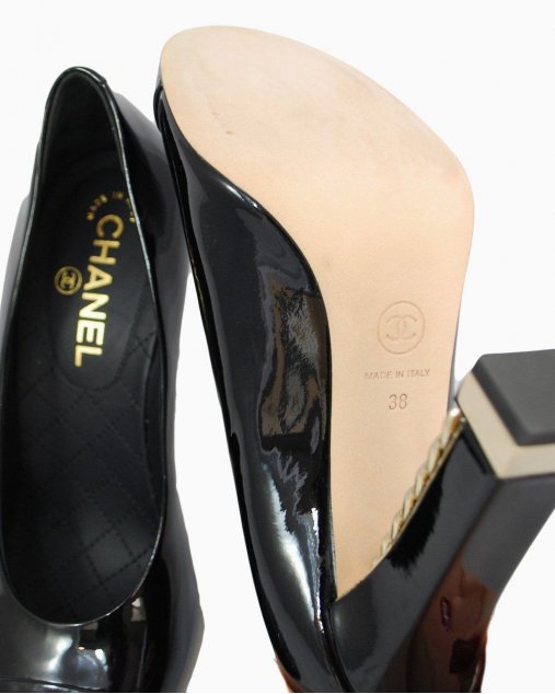 Sapato Chanel de Salto Clássico Original Preto