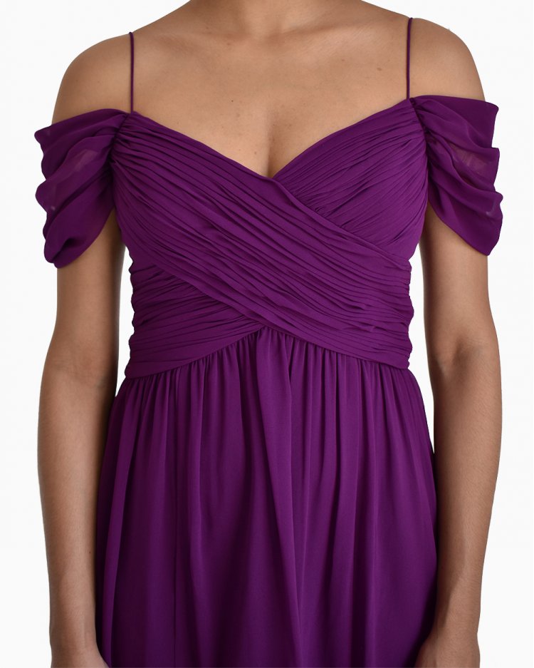 Vestido Lauren Ralph Lauren Original Violeta Longo Feminino